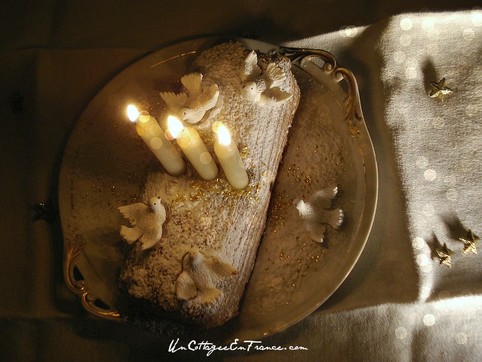 French Christmas log cake – Un Cottage en France